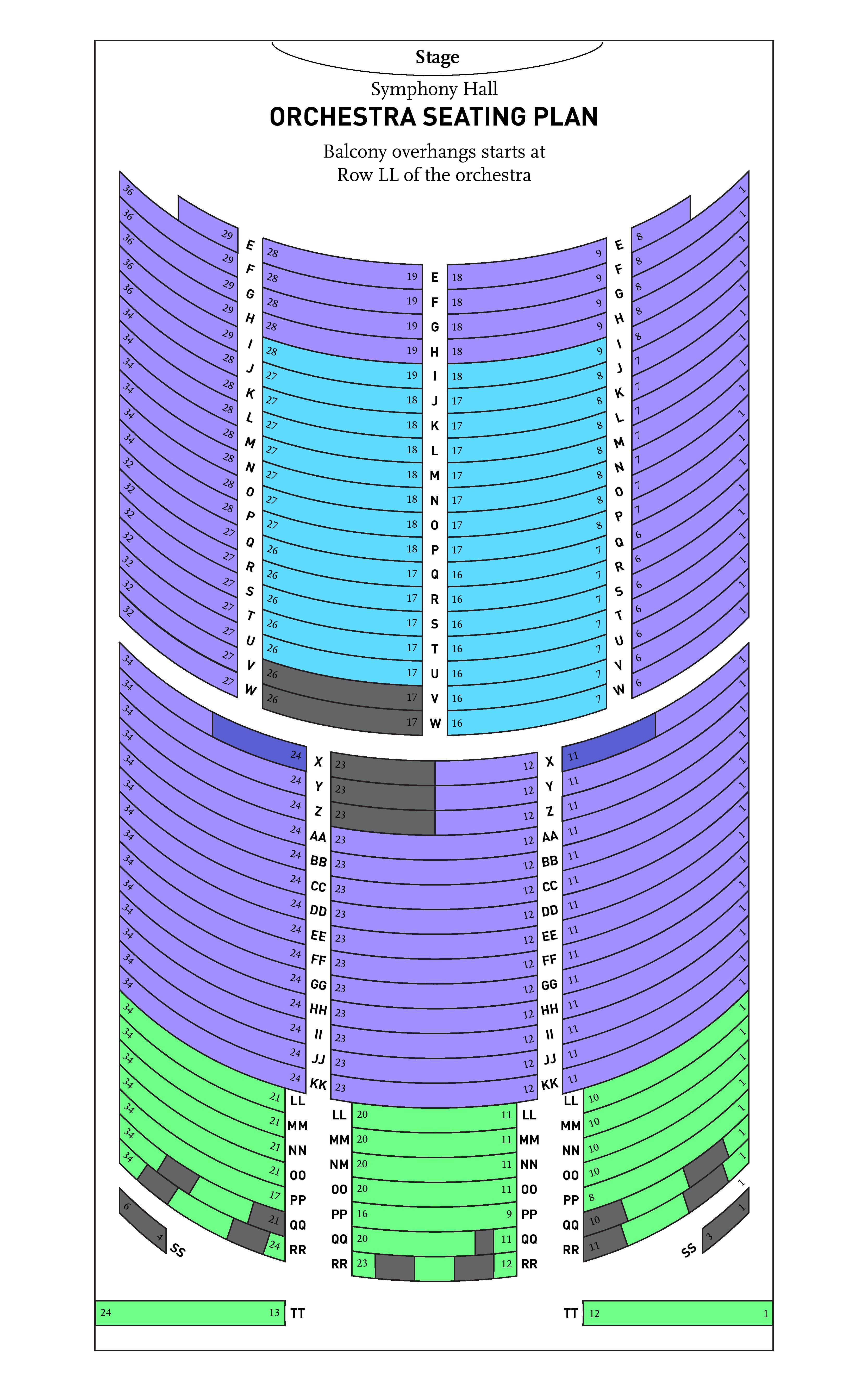 BPYO Venue Seating Charts